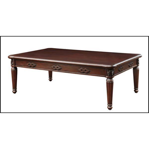 Astoria Grand Espresso Coffee Table With Turned Legs - Wayfair Canada